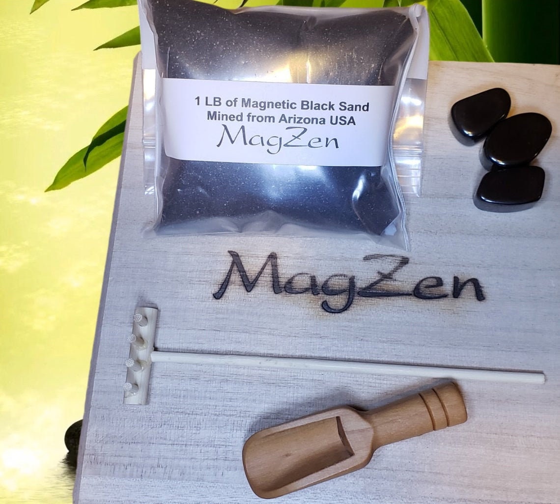 Zen Garden With Magnetic Sand Table-top Garden With 3 - Etsy