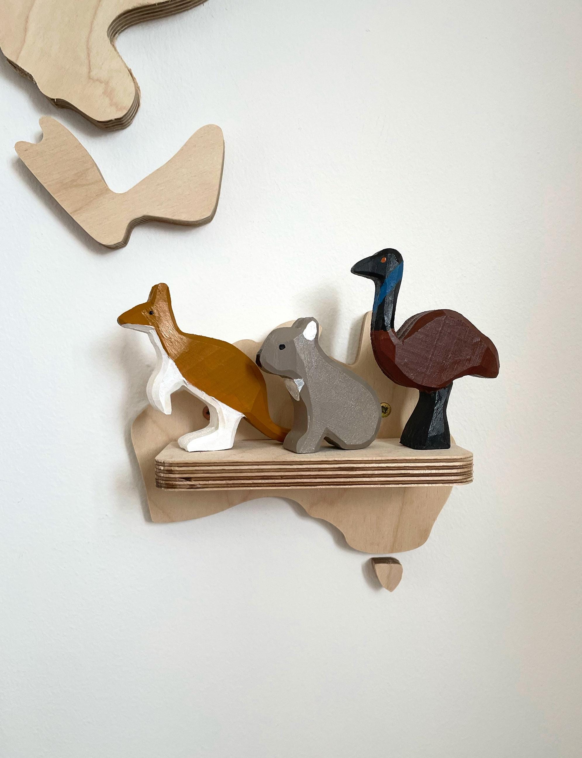 Handcrafted Wooden World Map Shelf, Continent Wall Shelves Decoration ...