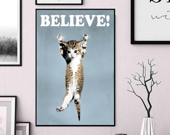 Believe Cat Poster Lego Movie