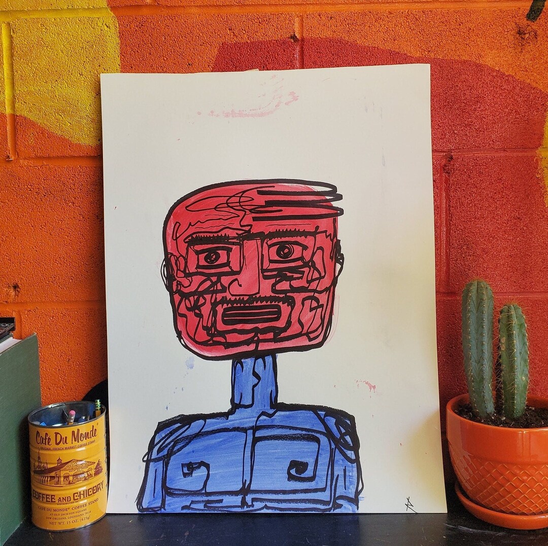 Masculine Abstract Painting: Original Signed Wall Art by Zach Reed - Etsy