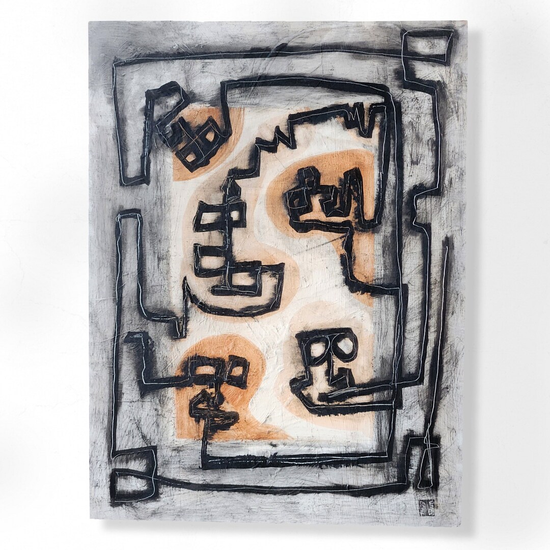 ORIGINAL "ethereal Identities" Abstract Painting | Wood Panel Art ...