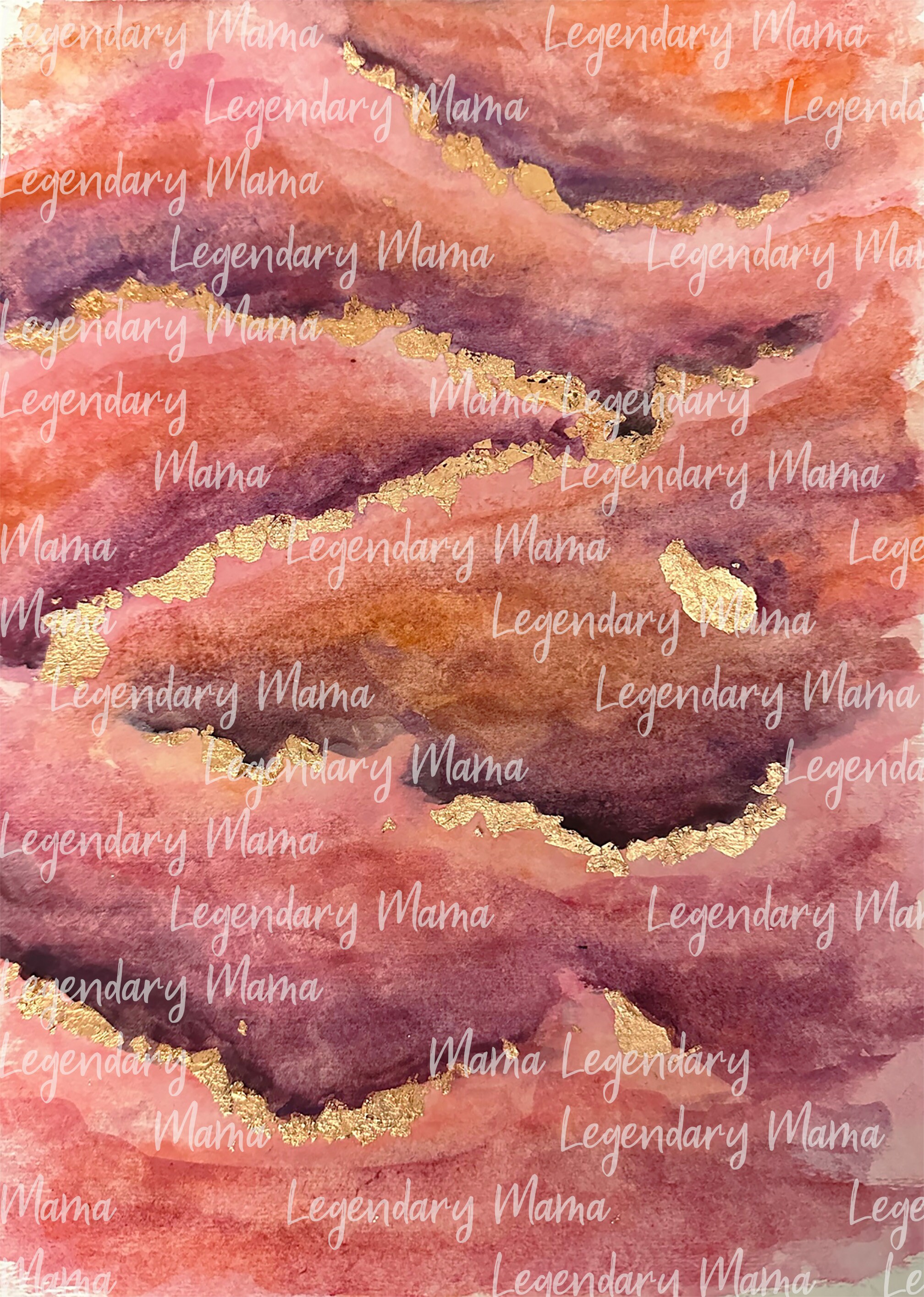 Pink Watercolor Geode Painting Digital Download - Etsy