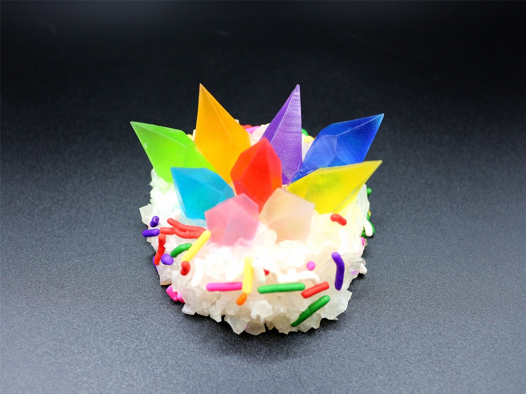 Rainbow Crystal Cluster Candy|edible Gem Crystal|pride Month|japanese ...