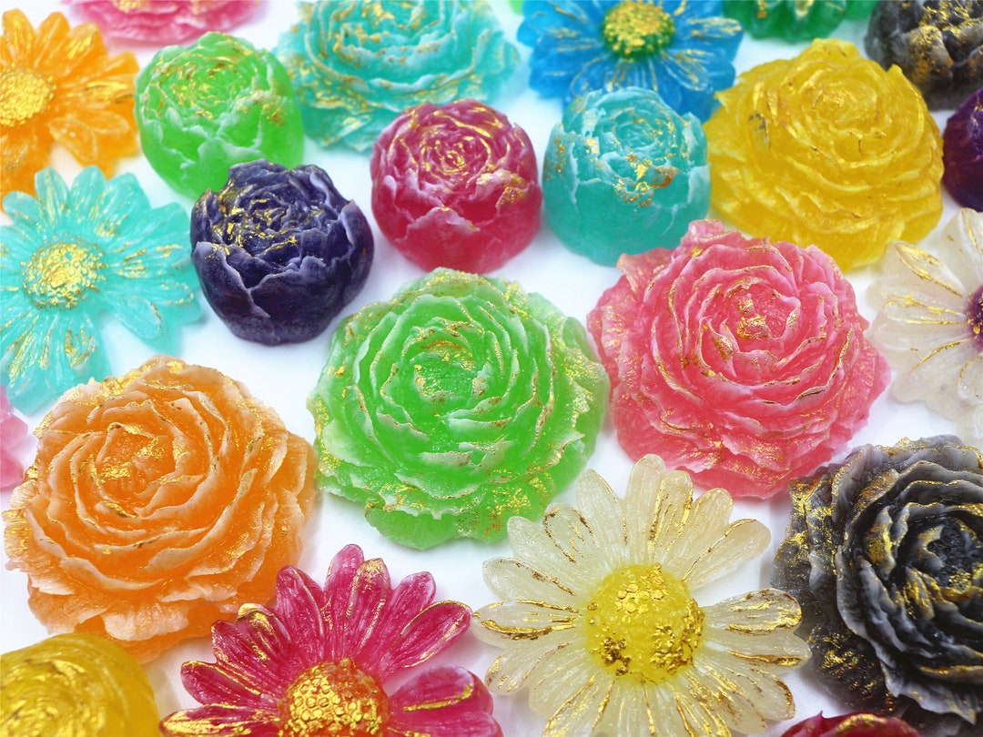 18 Pcs Flower-shaped Kohakutou Candy Gift Box|edible Flower|edible ...