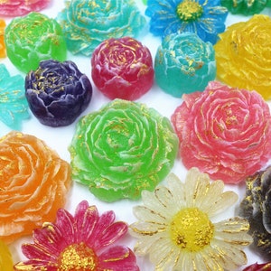 18 Pcs Flower-shaped Kohakutou Candy Gift Box|edible Flower|edible ...