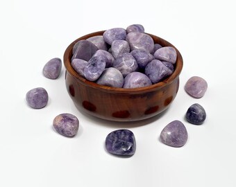 White Aventurine Tumble Lepidolite With Mica Tumbled Stone - Etsy