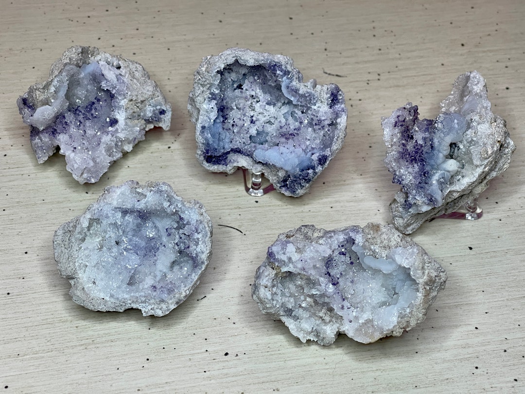 You Choose: Spirit Flower Geode - Chalcedony and Fluorite - Etsy