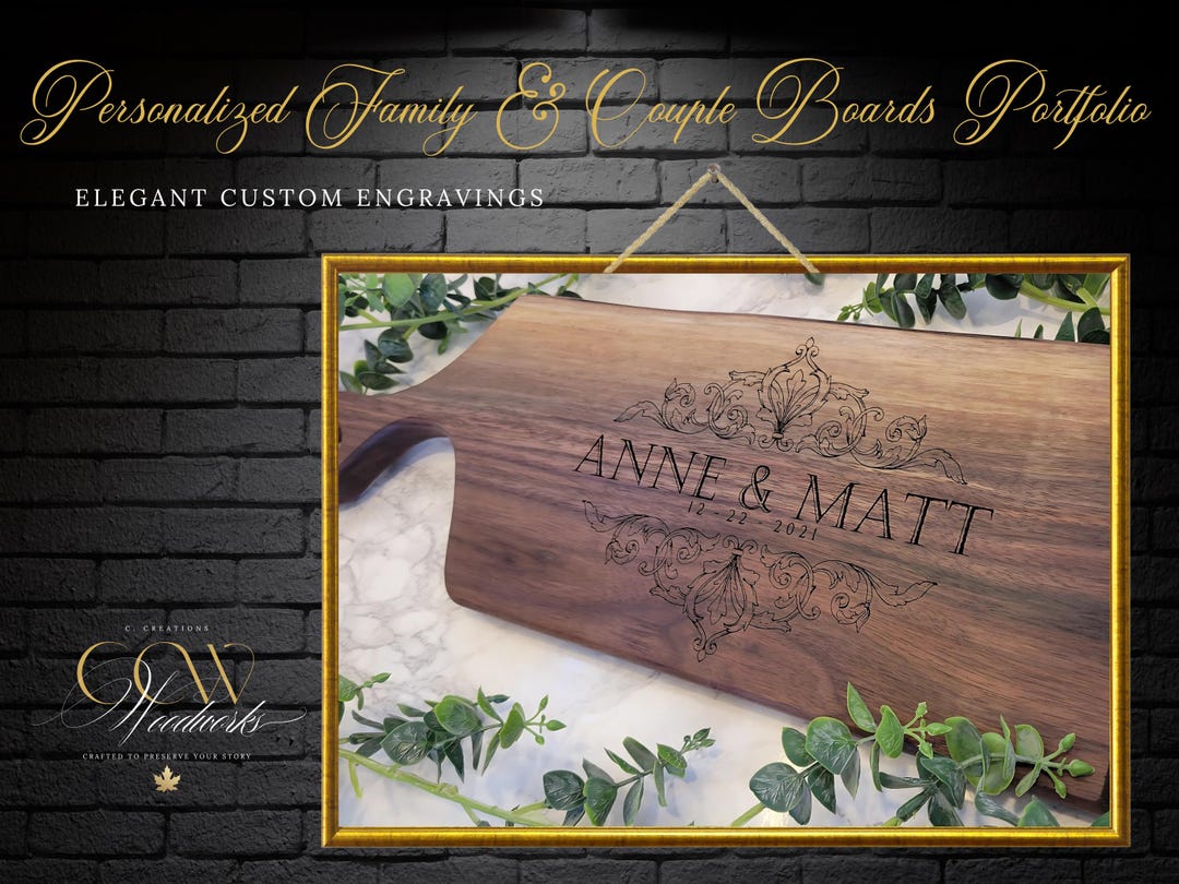 Personalized Family & Couple Engravings Portfolio - Etsy