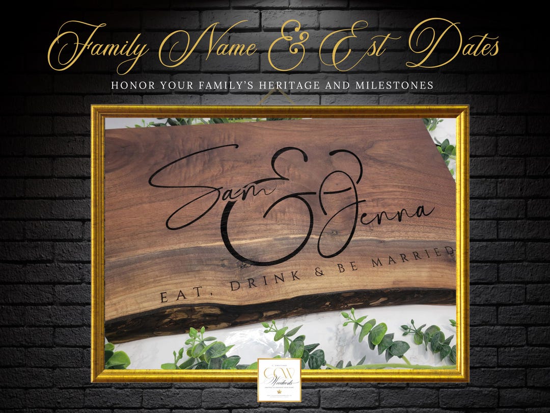 Family Name & Est Dates Boards Portfolio - Etsy