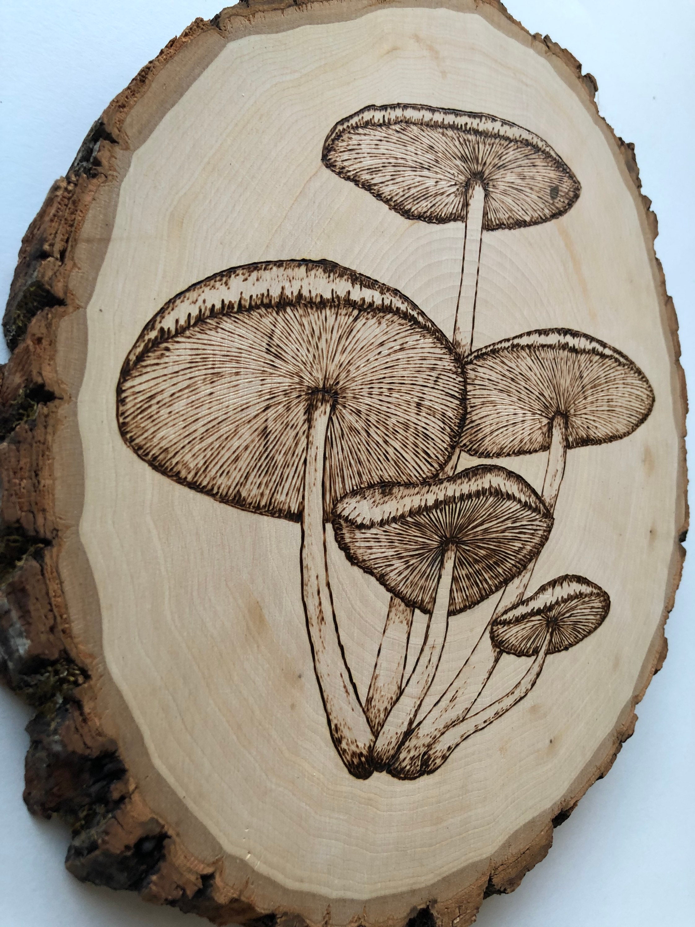 Mushroom Cluster- Mushroom Wood Burning - Etsy