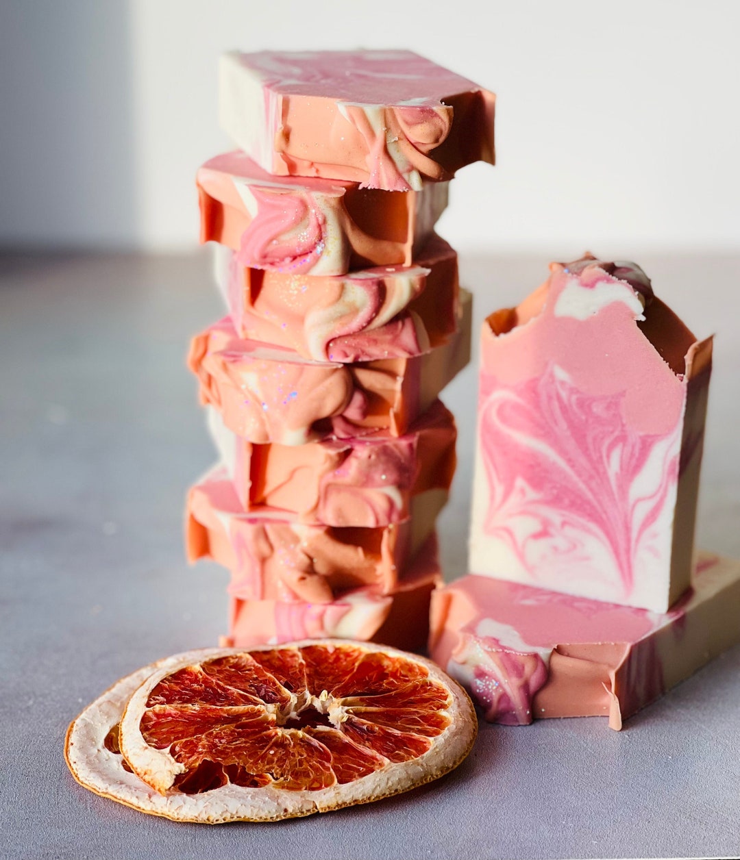 Grapefruit Citrus Scented Handmade Body Soap, Natural Vegan Soap Bar ...