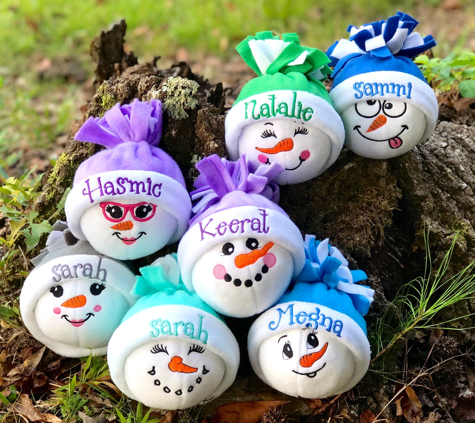 Snowman Snowball. Embroidered Snowman Snowball. Personalize - Etsy