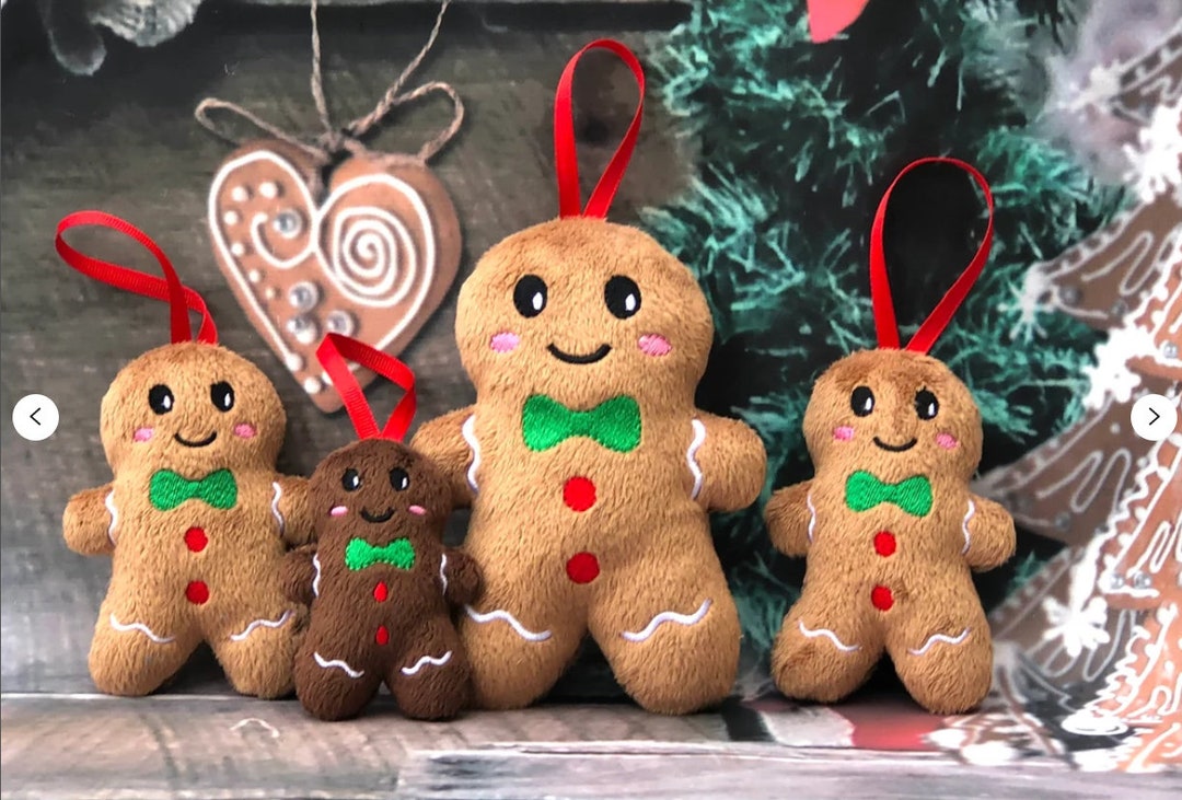 Gingerbread Stuffed Toys. Embroidered Gingerbread. Christmas ...