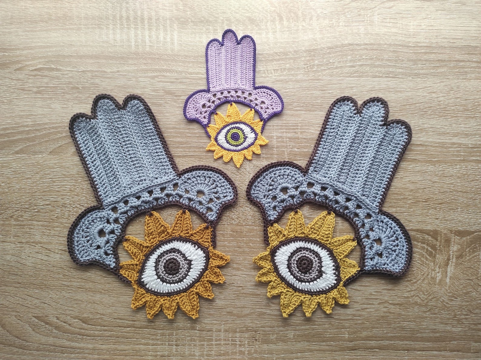 Hamsa Hand Crochet Applique Pattern - Etsy