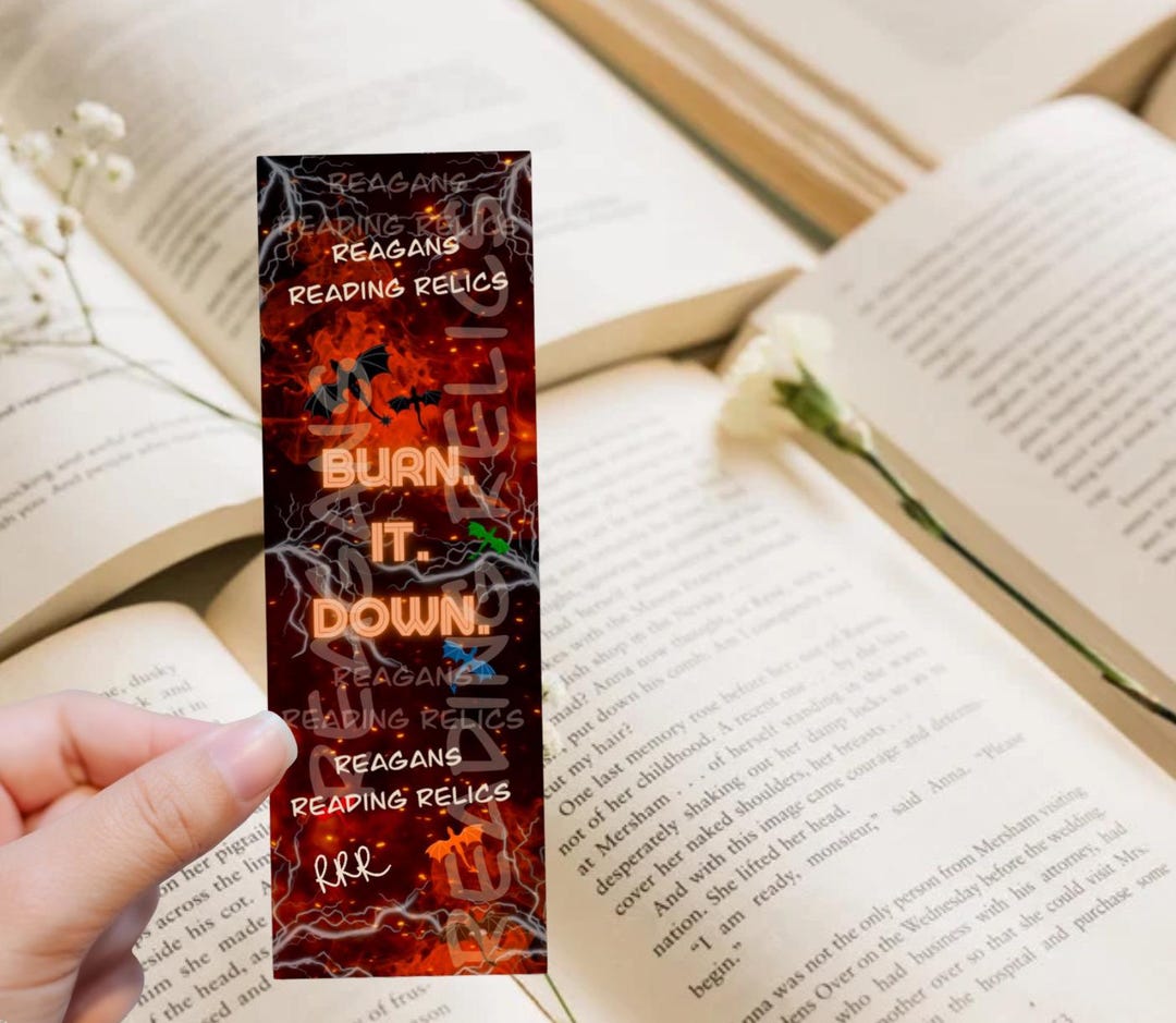 Officially Licensed Burn It Down Bookmark - Etsy