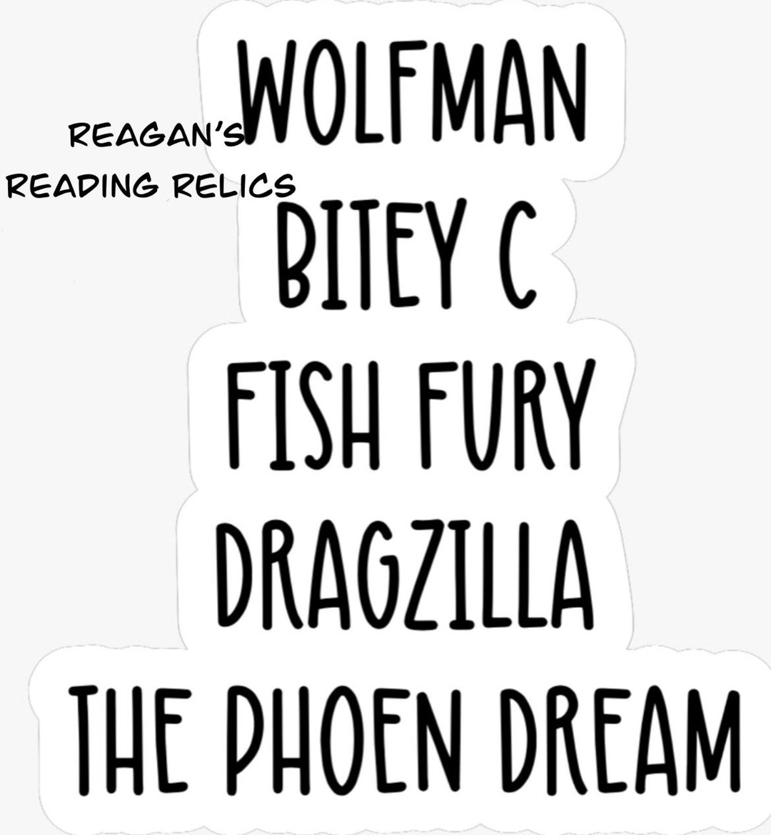 Wolfman, Bitey C, Fish Fury, Dragzilla, the Phoen Dream - Etsy