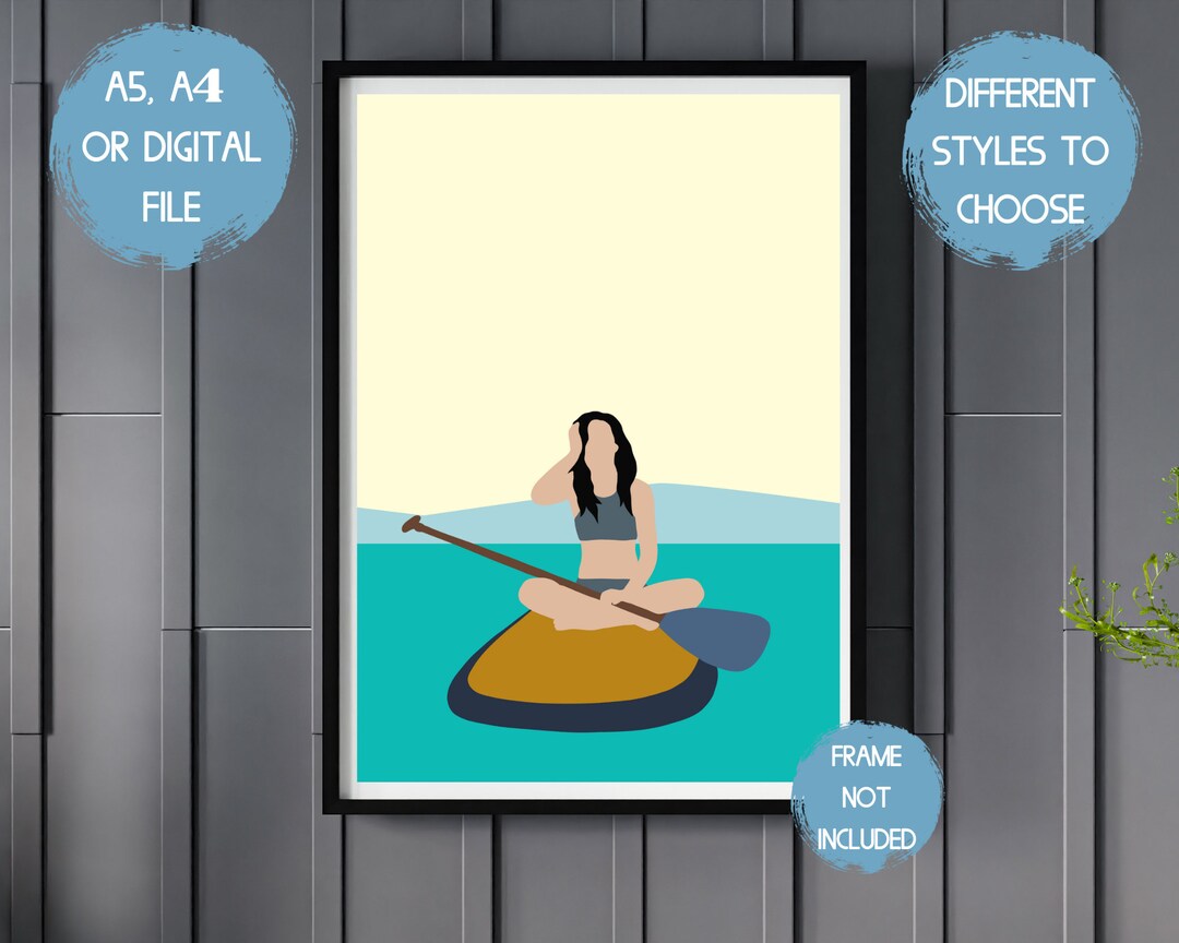 Paddleboard Print, Sup Poster, Sup Paddle Board Art, Sup Gifts ...