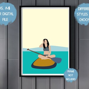 Sup Paddle Board Art, Sup Poster, Paddleboard Print, Sup Gifts ...