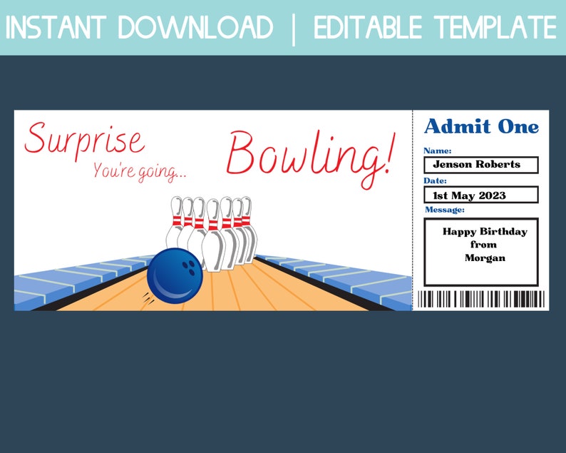 Editable Bowling Gift Certificate Bowling Gift Voucher - Etsy Editable Bowling Gift Certificate Bowling Gift Voucher - Etsy