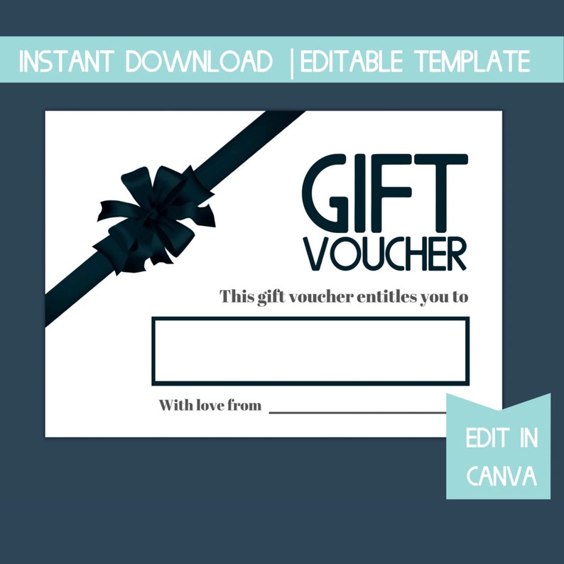 Printable Gift Card, Blank Gift Certificate, Birthday Gift Certificate ...