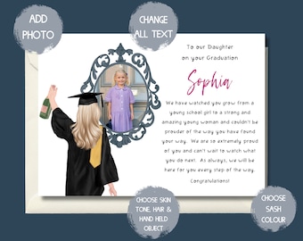 Personalised Granddaughter Graduation Card With Cap & Scroll - Etsy