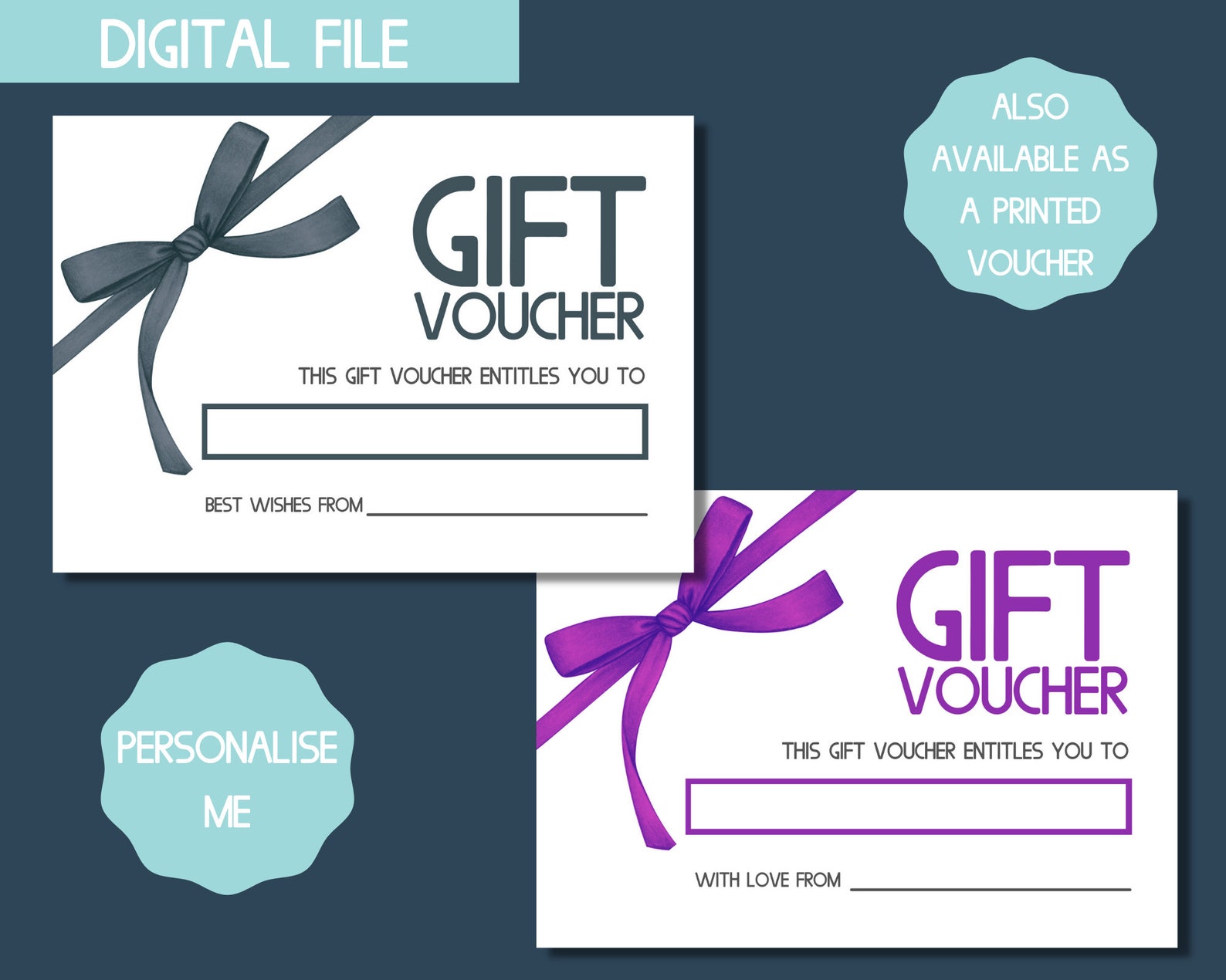 Blank Gift Card, Printable Gift Card, Voucher Printable, Coupon ...