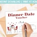 Dinner Date Voucher, Date Night Voucher, Dinner Date Night Coupon ...