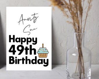 Funny 49th Birthday Card, Cheeky Rude Novelty Cards for Her or Him ...