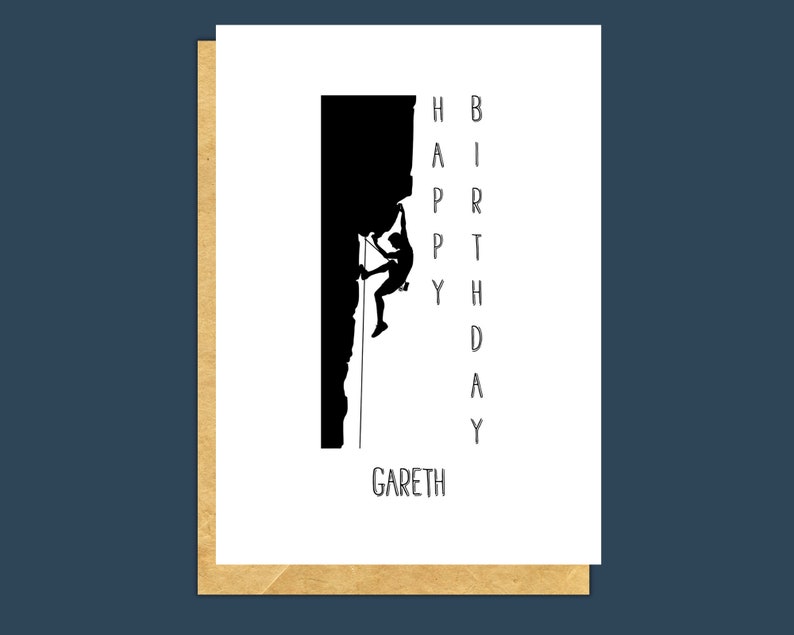 Rock Climbing Birthday Card for Man Personalised Rock Climber - Etsy UK