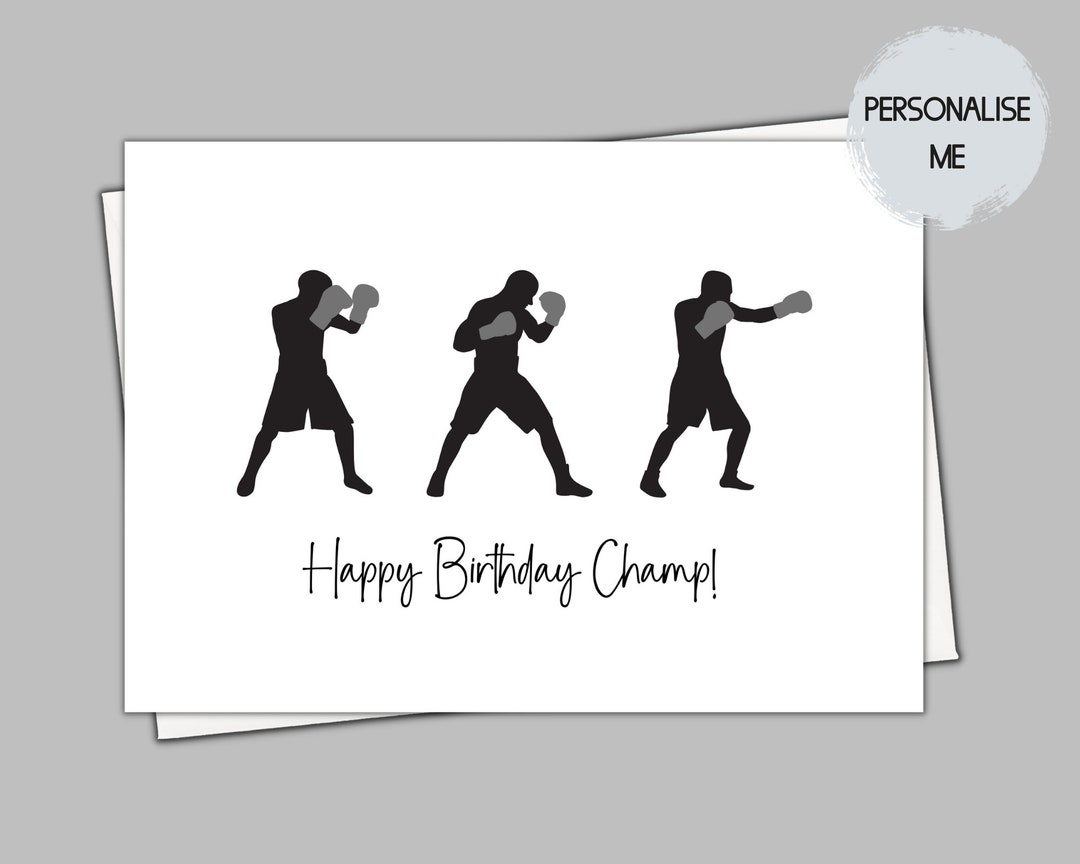 Boxing Birthday Card, Knockout Birthday Card, Gift for Boxing, Boxing ...