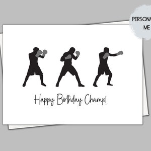 Boxing Birthday Card, Knockout Birthday Card, Gift for Boxing, Birthday ...