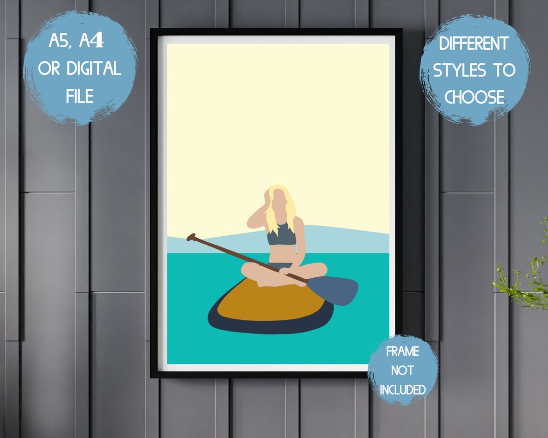 Sup Poster, Paddleboard Print, Sup Paddle Board Art, Sup Gifts ...