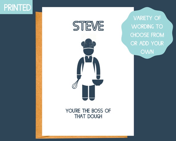 Baker Birthday Card Baking Birthday Card Birthday Card for | Etsy