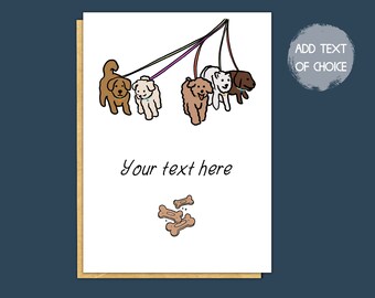 Dog Walker Birthday Card - Etsy UK
