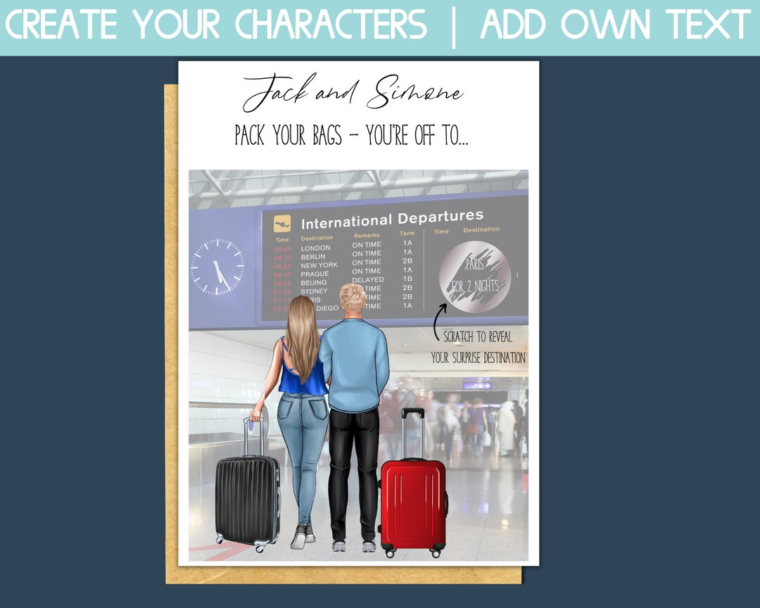 Couple Scratch off Ticket, Boarding Pass Scratch Card, Valentines Gift ...