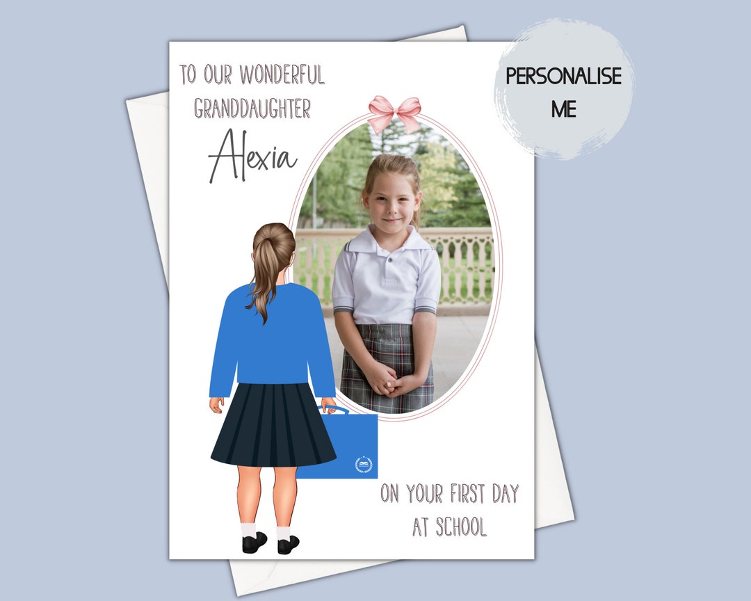 First Day of School Card for Granddaughter, Back to School Card ...