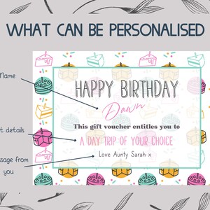 Gift Coupon Printable, Gift Voucher Template, Birthday Coupon for Teens ...