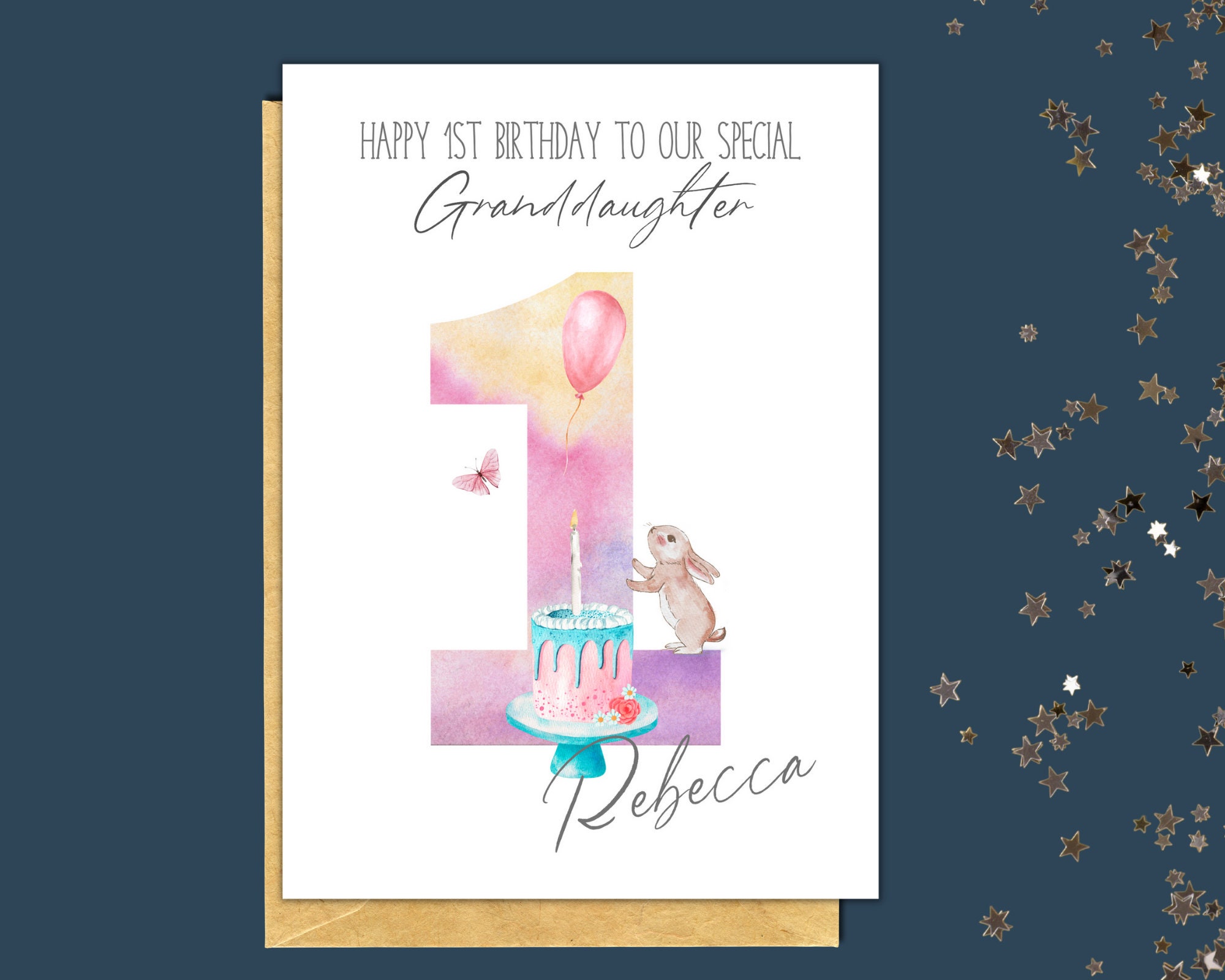 Personalised Girls 1st Birthday Card 1st Birthday Card - Etsy