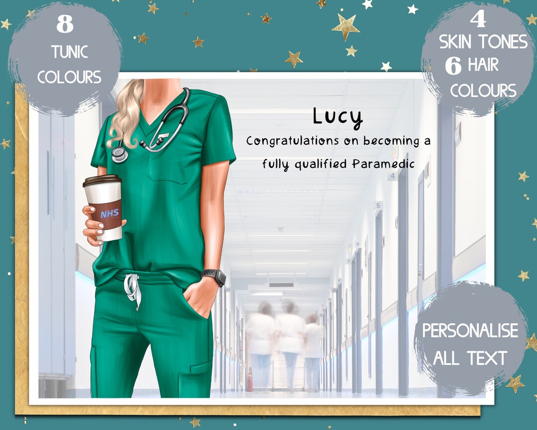 Paramedic New Job Card, Personalised Paramedic Card, Doctor Birthday ...