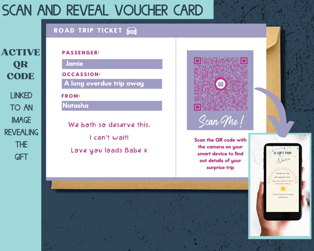 Road Trip Ticket, Surprise Vacation Reveal, Scratch off Trip Tickets ...