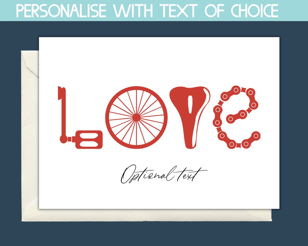 Valentines Card Bike, Anniversary Card for Husband, Bike Valentine Day ...