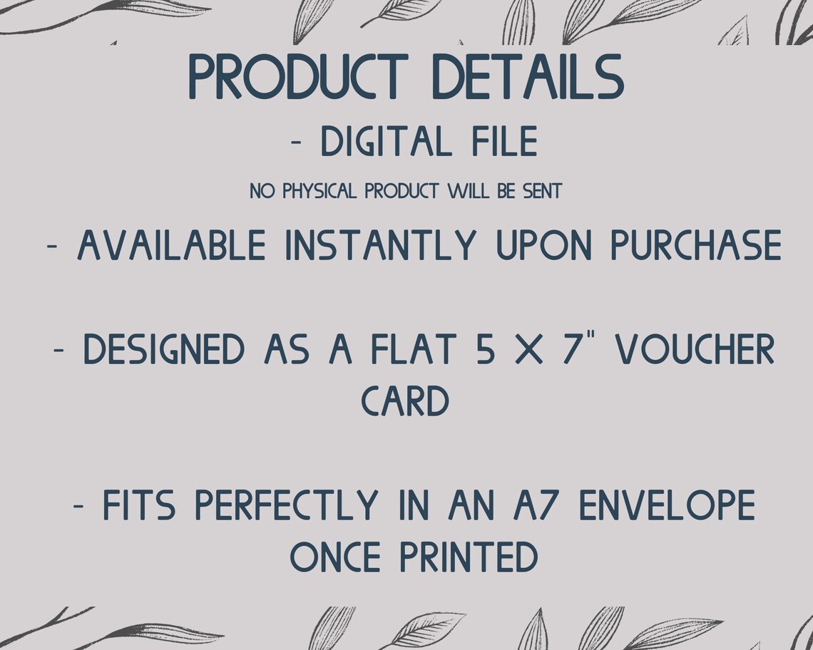 Printable Gift Card, Blank Gift Certificate, Birthday Gift Certificate ...