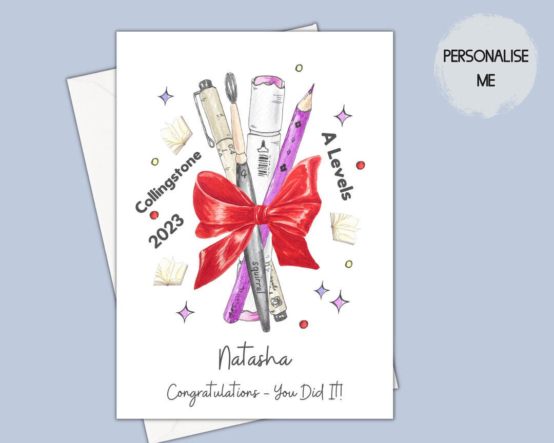 A Level Results Card, so Proud of You Card, You Did It Card, Gcse ...