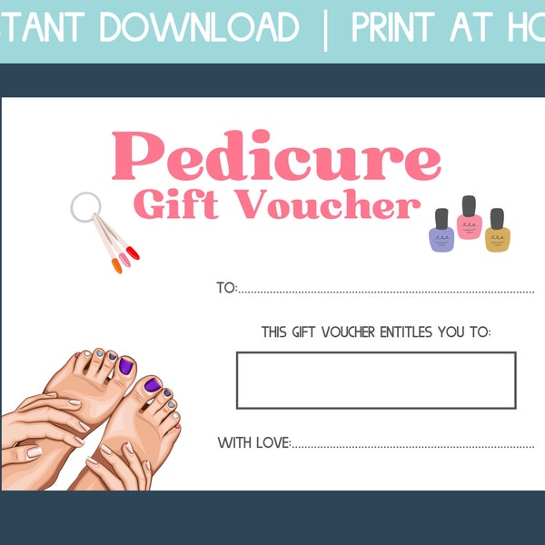 Pedicure Certificate - Etsy