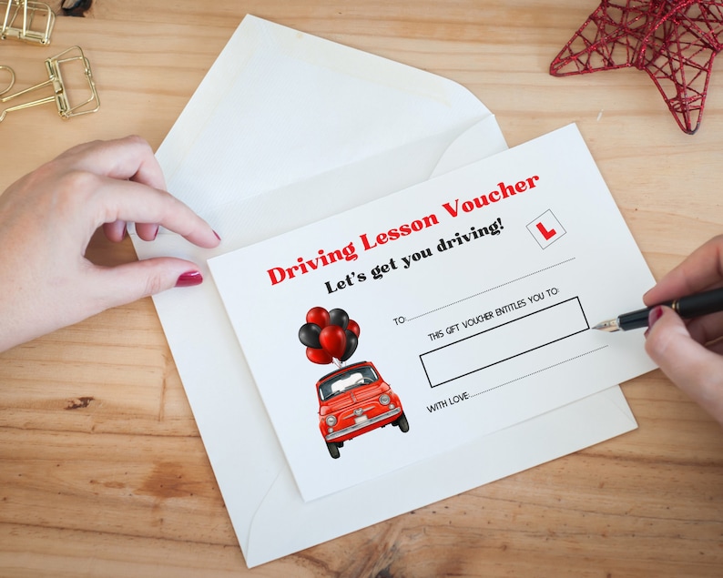 Printable Driving Lesson Voucher 16th Birthday Gift for - Etsy UK