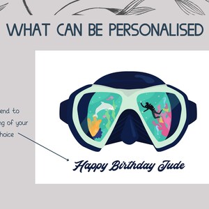 Personalised Scuba Diving Card for Brother in Law, 22nd Birthday Card ...
