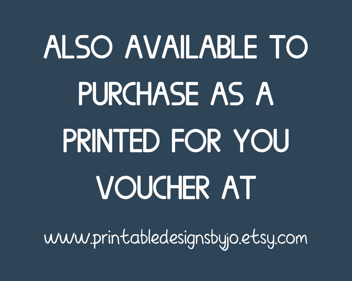 Printable Gift Card, Blank Gift Certificate, Birthday Gift Certificate ...