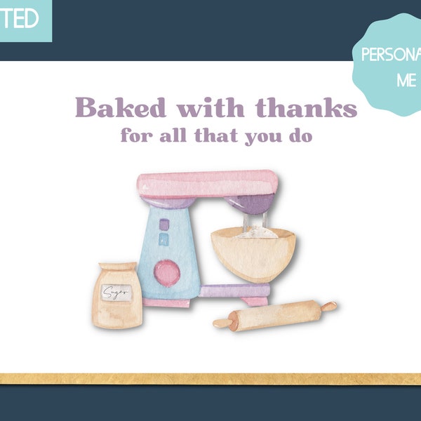 Chef Thank You Card - Etsy