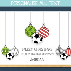 Football Christmas Card for Son, Christmas Card for Grandson ...