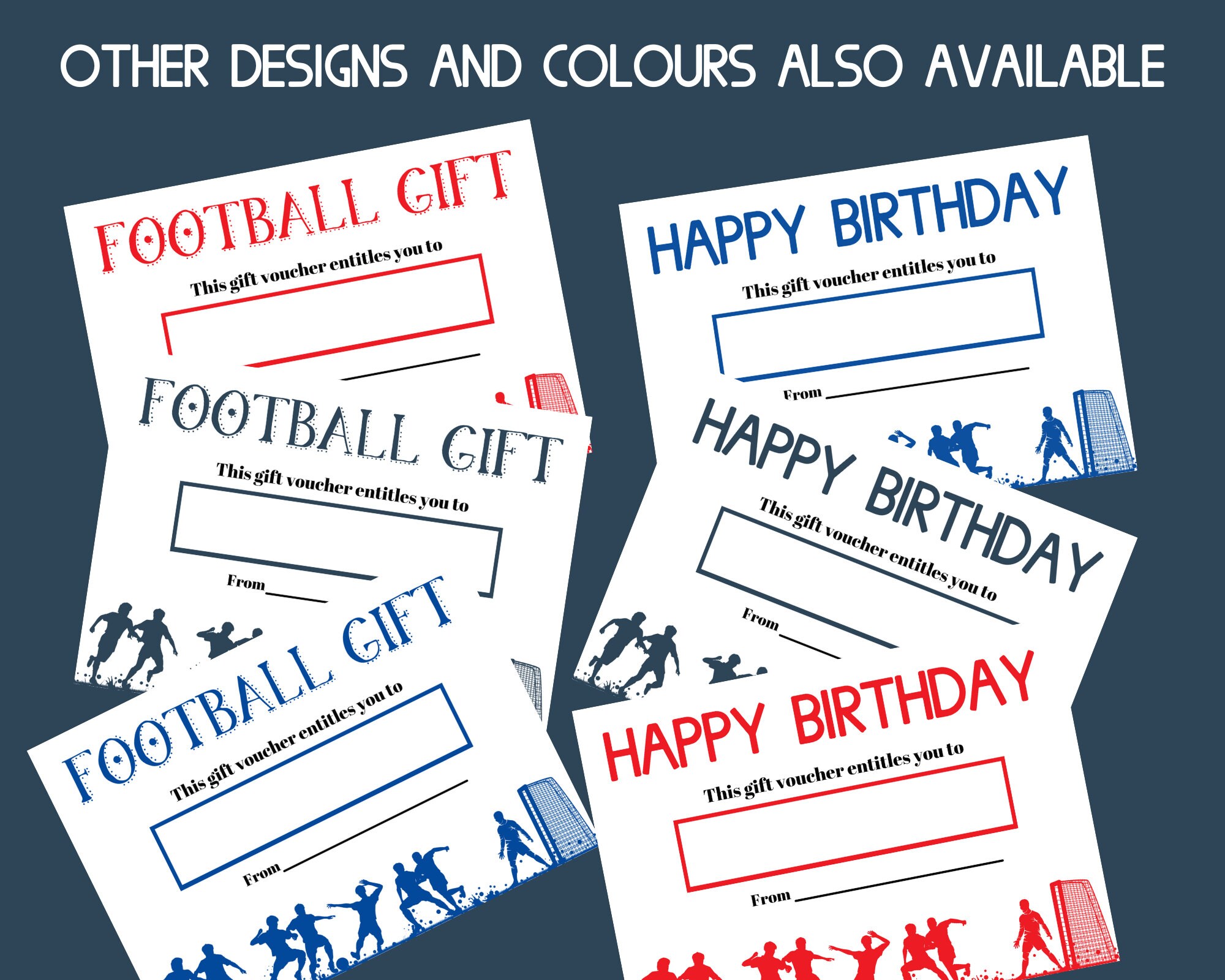 Football Gift Certificate, Football Gift Card, Printable Gift Card ...